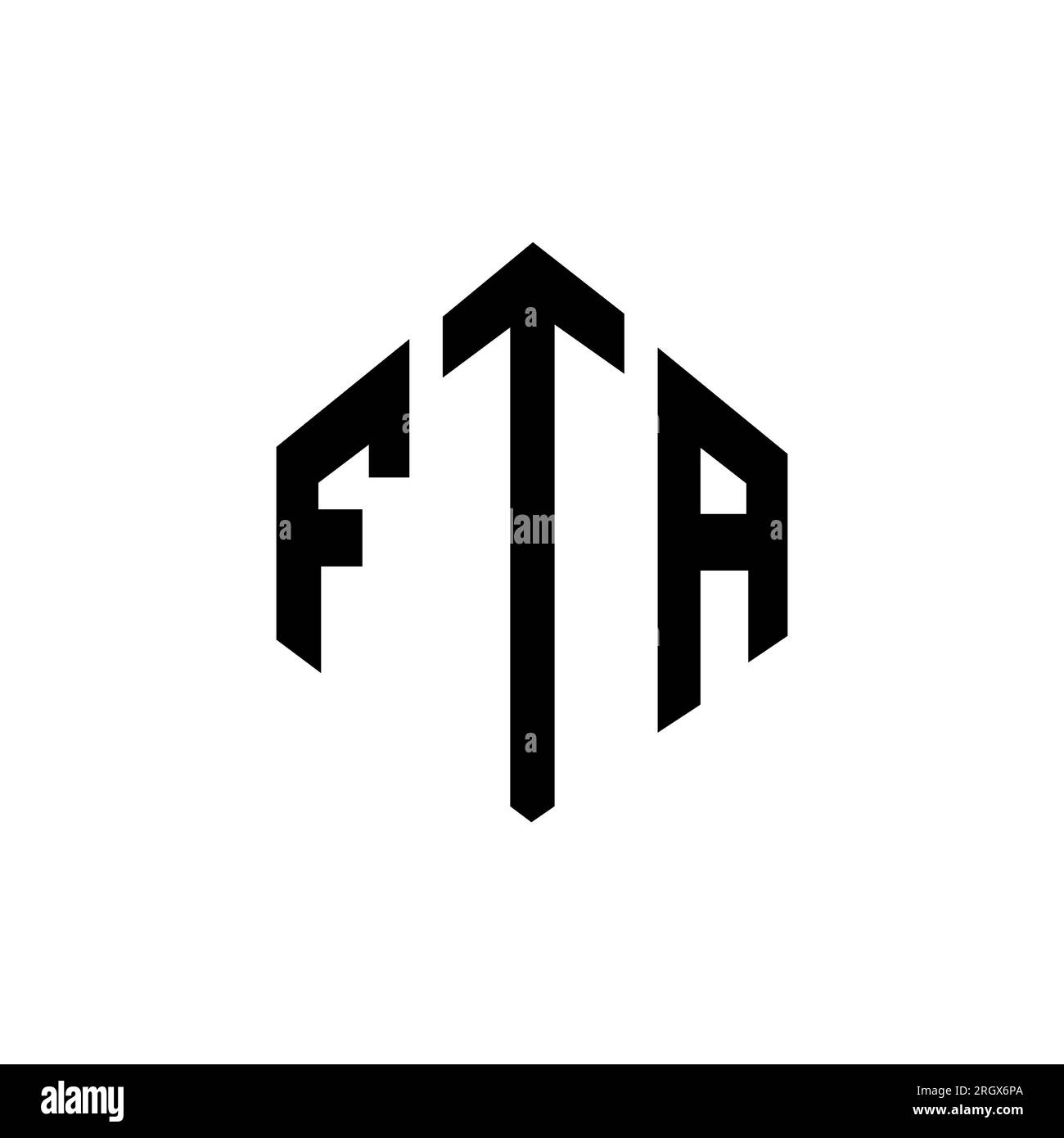 FTA letter logo design with polygon shape. FTA polygon and cube shape ...