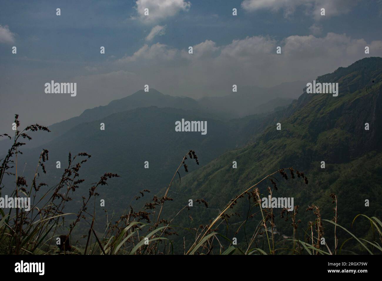 View of mountain range from Mini Adam's Peak in Ella, Sri Lanka Stock ...