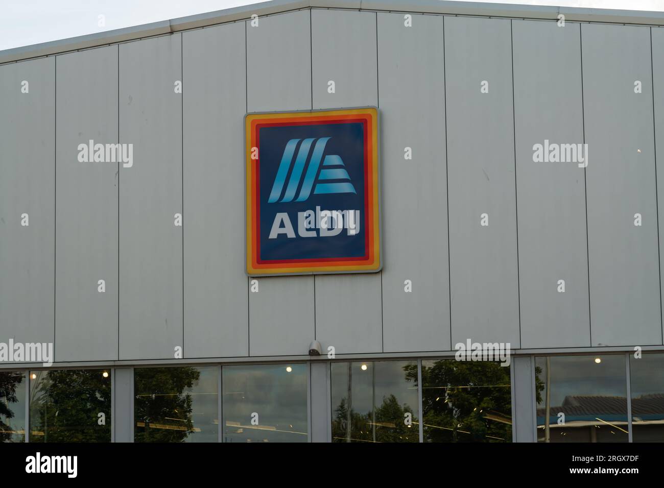 Wolverhampton, UK - August 11 2023: Outside frontage and logo of the ...