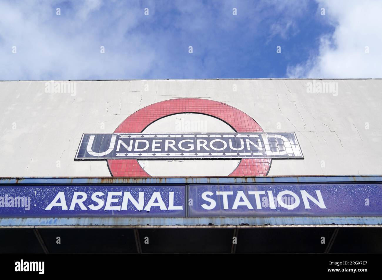 A general view of the Arsenal Station sign ahead of the Premier League ...