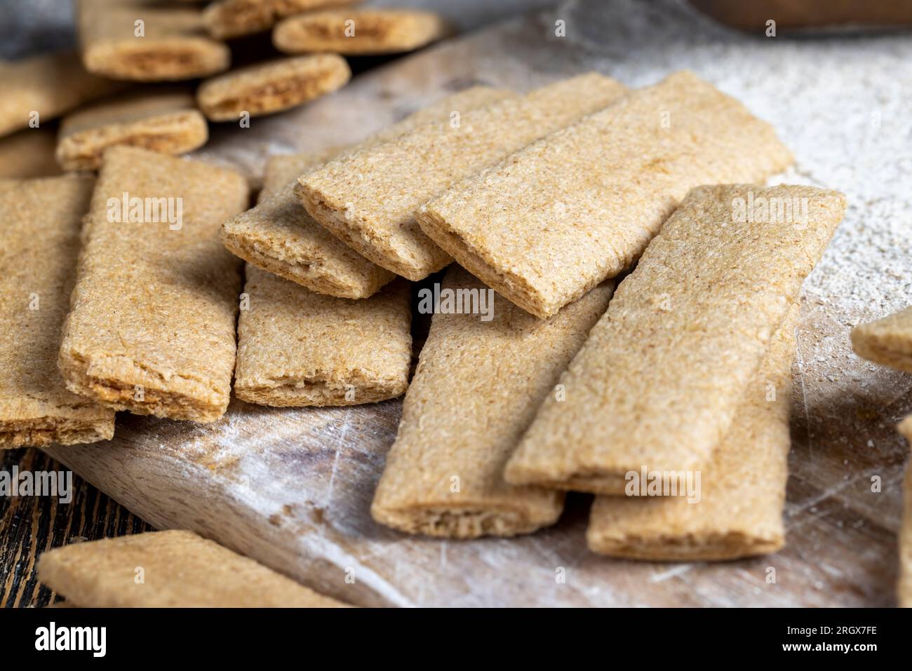 wheat long cookies stuffed with mashed different fruits, cookies with ...
