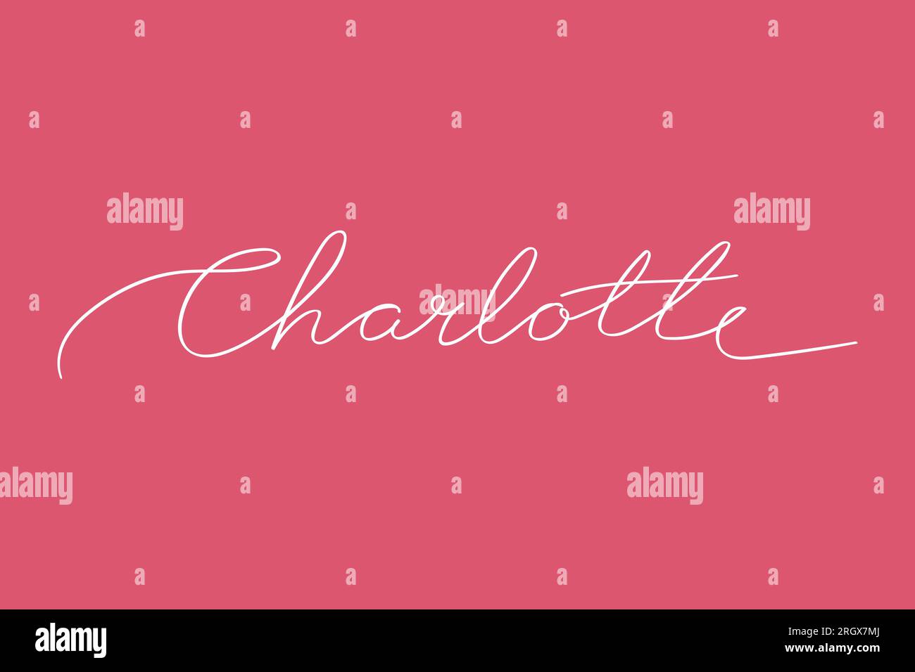 Female name Charlotte. Girl’s name Handwritten lettering calligraphy ...