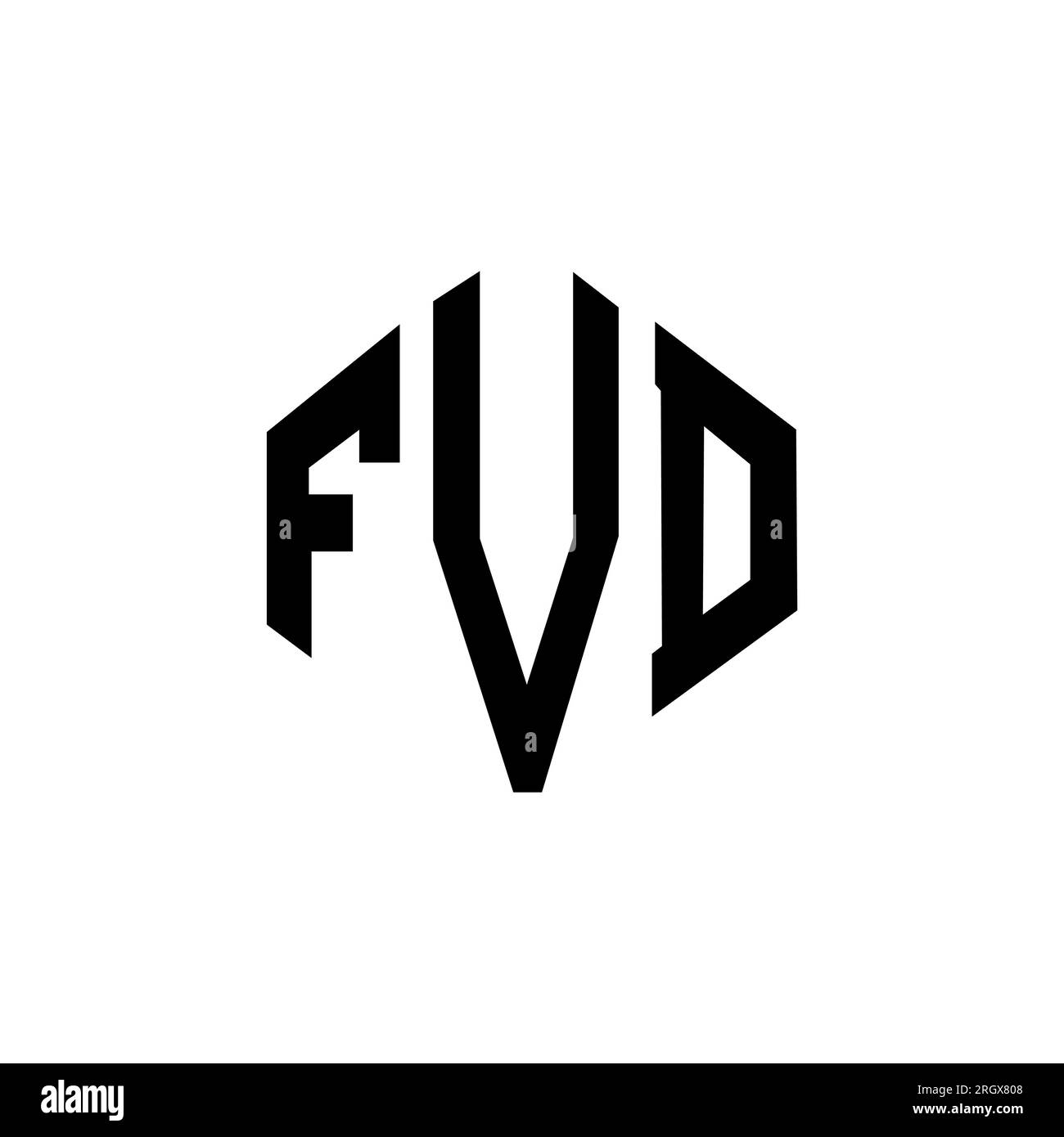 FVD letter logo design with polygon shape. FVD polygon and cube shape ...