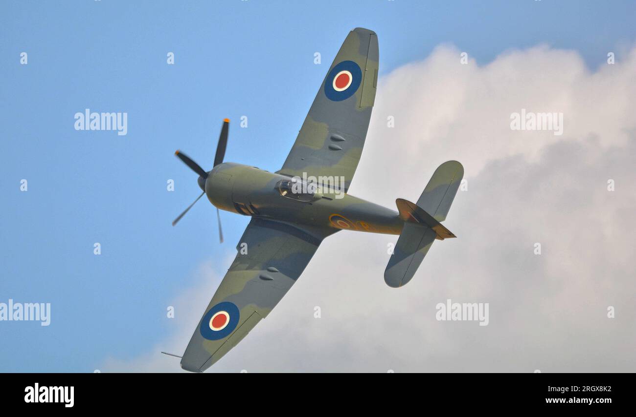 Flight of hawker fury and sea fury aircraft hi-res stock photography ...