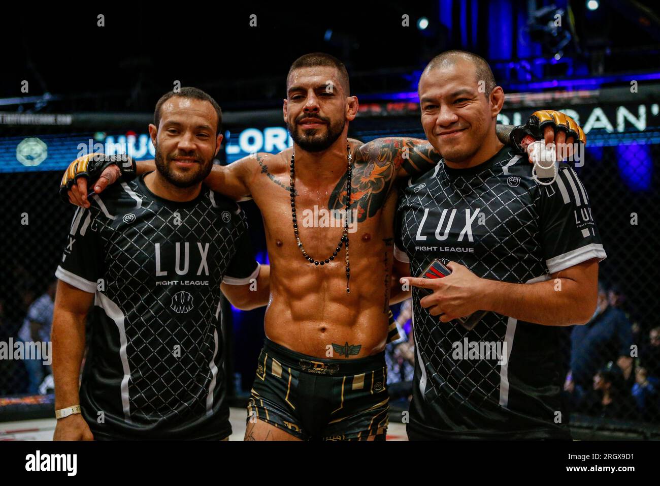 MONTERREY, MEXICO - AUGUST 11: Hugo Flores vs Leonel Rojas fighting ...