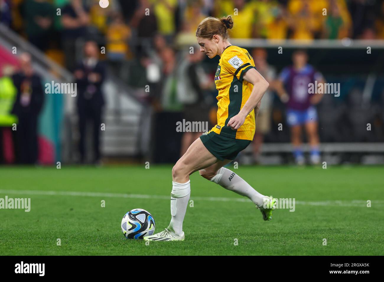 Cortnee Vine #5 of Australia scores the winning penally to win the FIFA ...