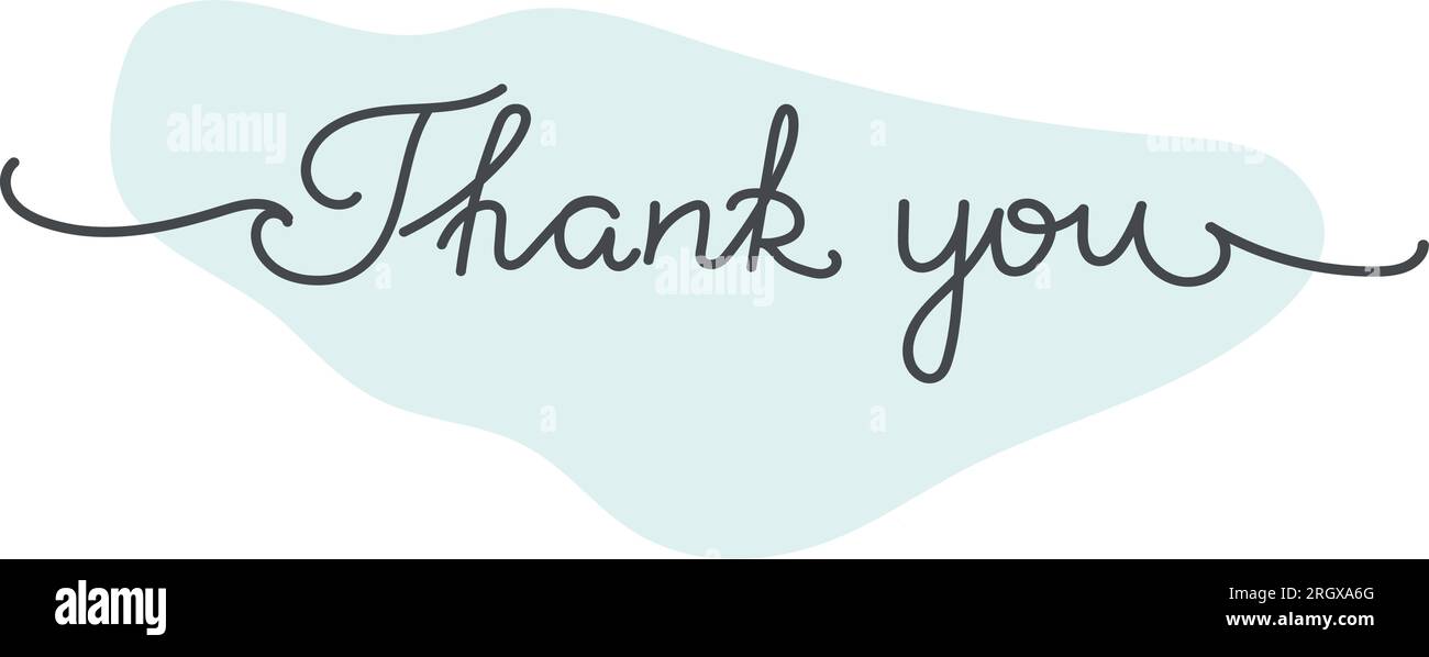 Handwriting. Lettering. Thank you. Hand drawn phrase isolated. Vector ...