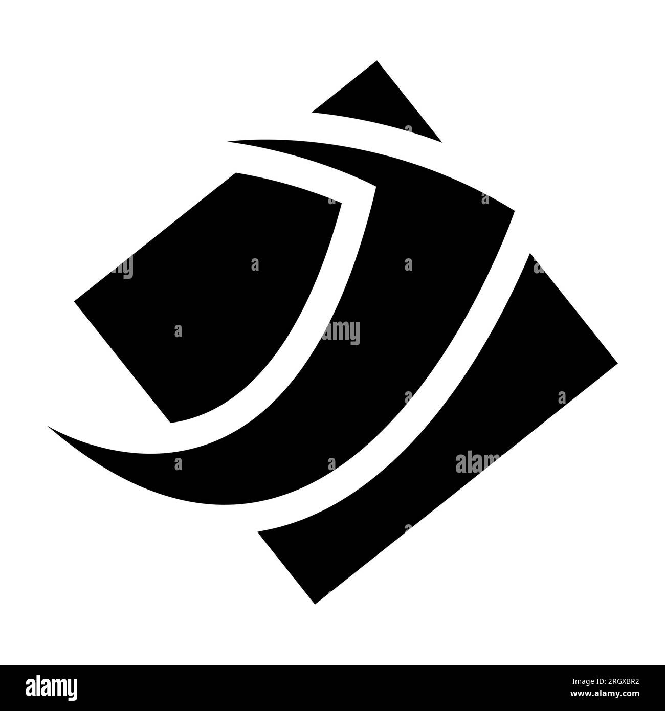 Black Diamond Square Letter J Icon on a White Background Stock Photo ...