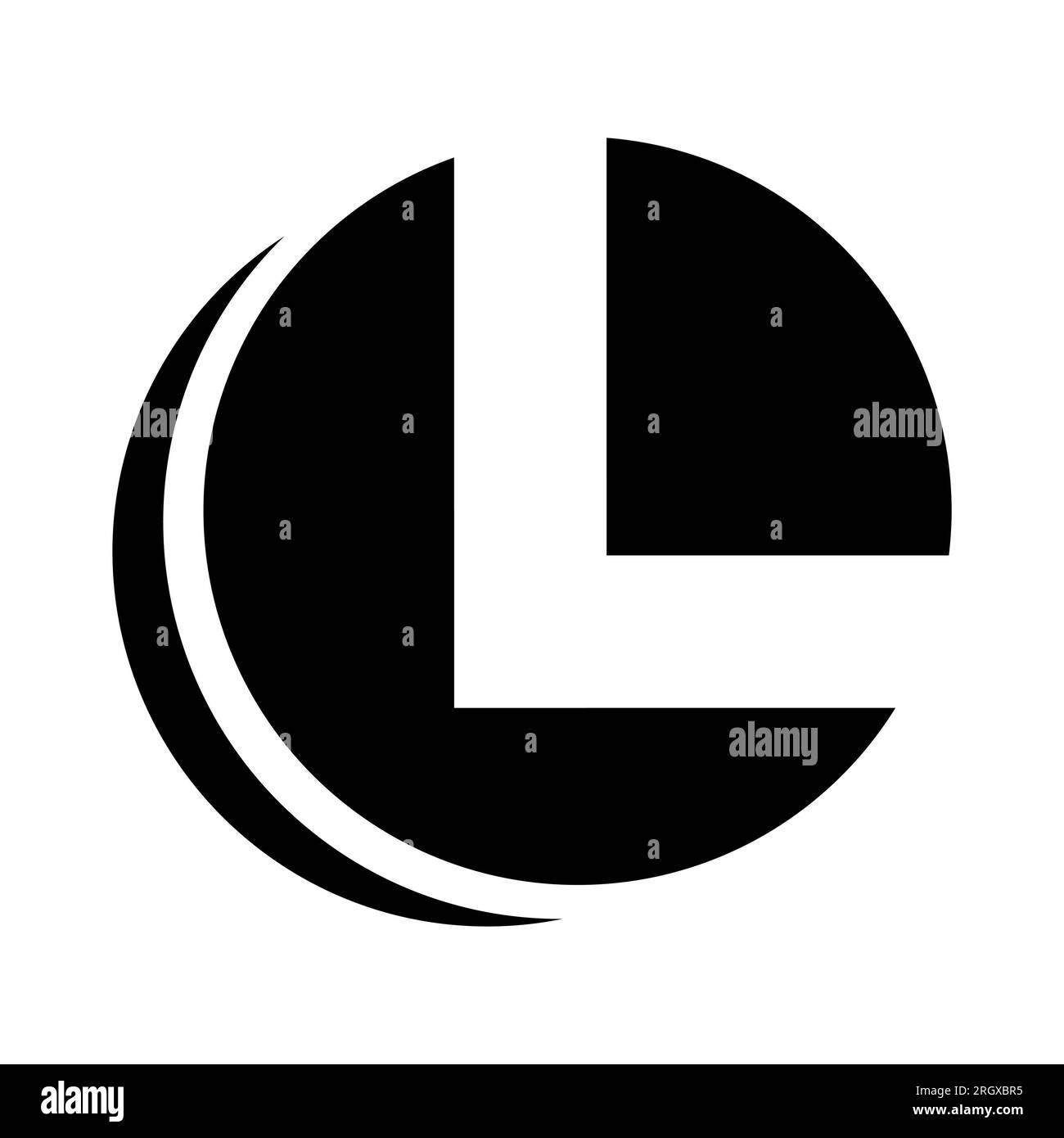 Circle letter icon logo Black and White Stock Photos & Images - Alamy