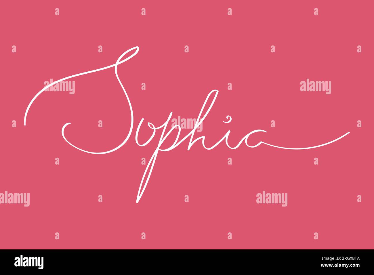 Female name Sophia. Girl’s name Handwritten lettering calligraphy ...