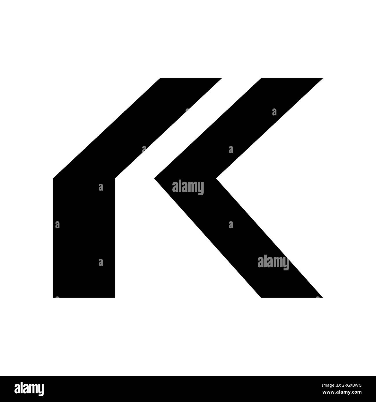 Black Folded Letter K Icon on a White Background Stock Photo - Alamy