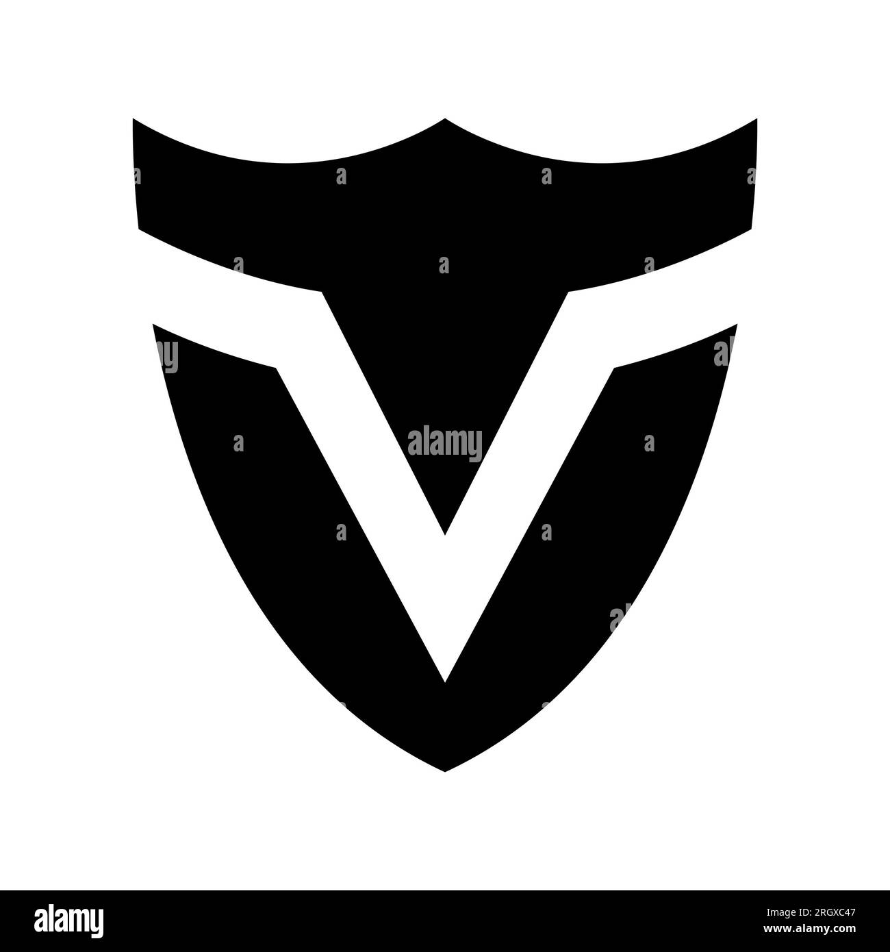 V shield logo Black and White Stock Photos & Images - Alamy