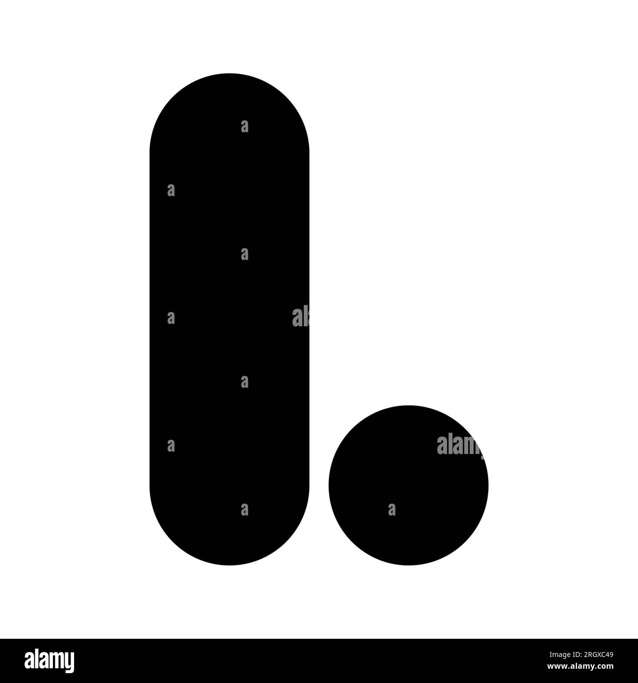 Black Rounded Letter L Icon on a White Background Stock Photo - Alamy