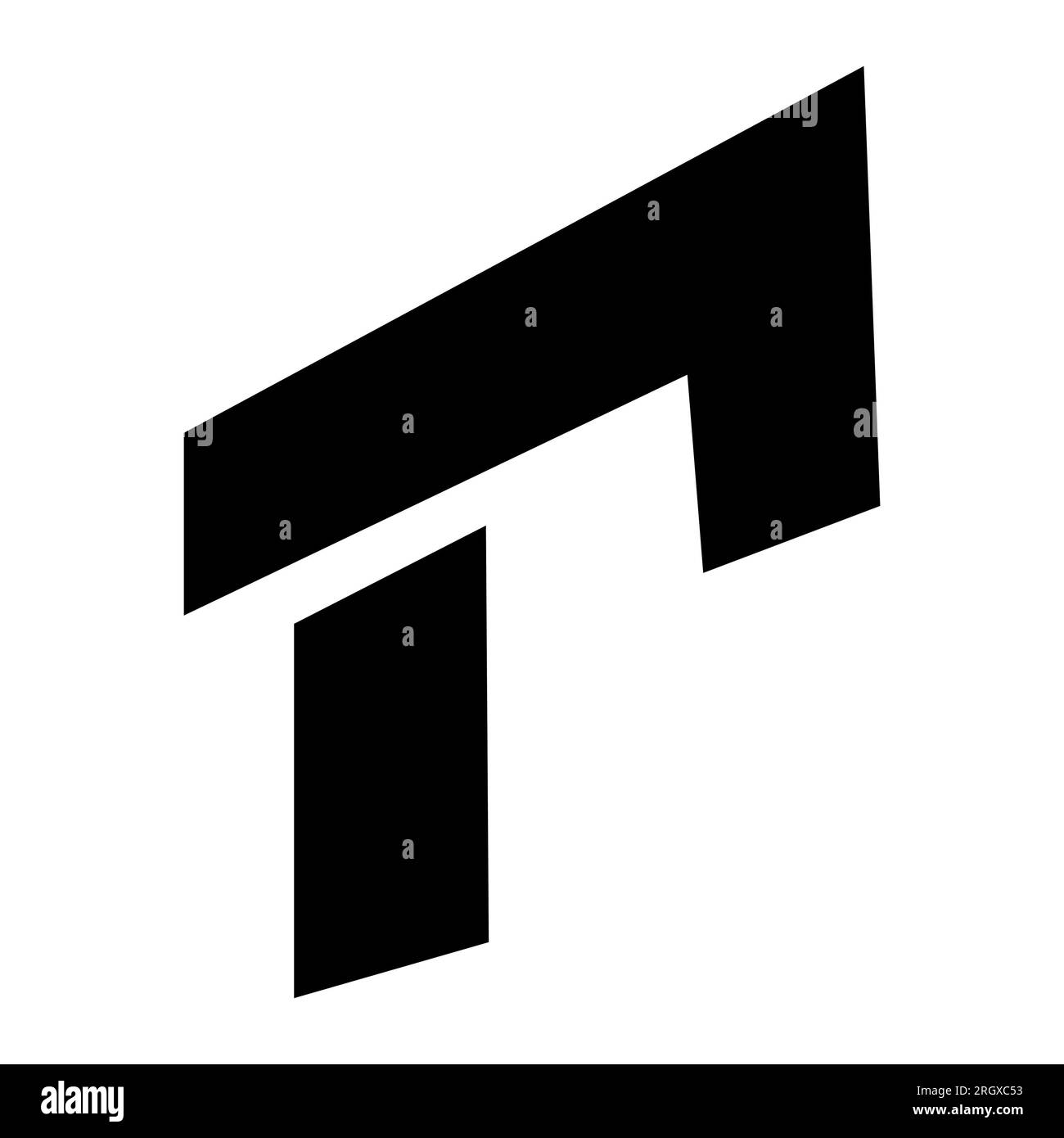 Black Rectangular Letter R Icon on a White Background Stock Photo - Alamy