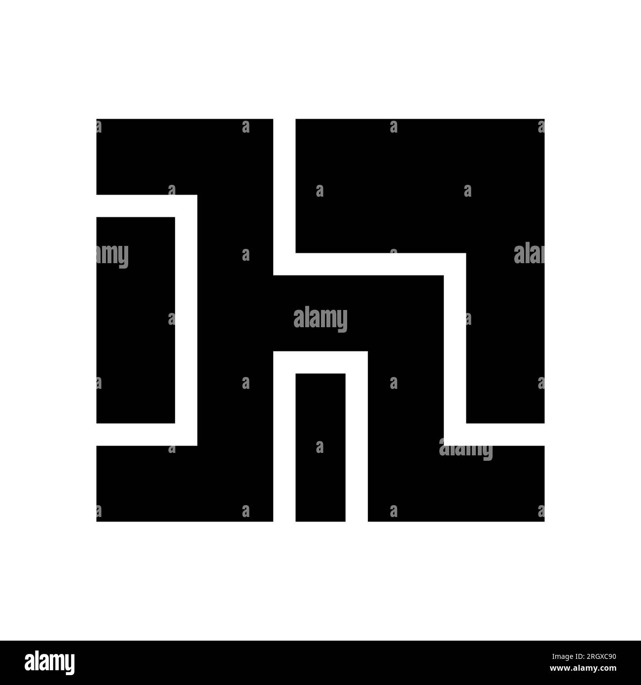 H letter icons Black and White Stock Photos & Images - Alamy