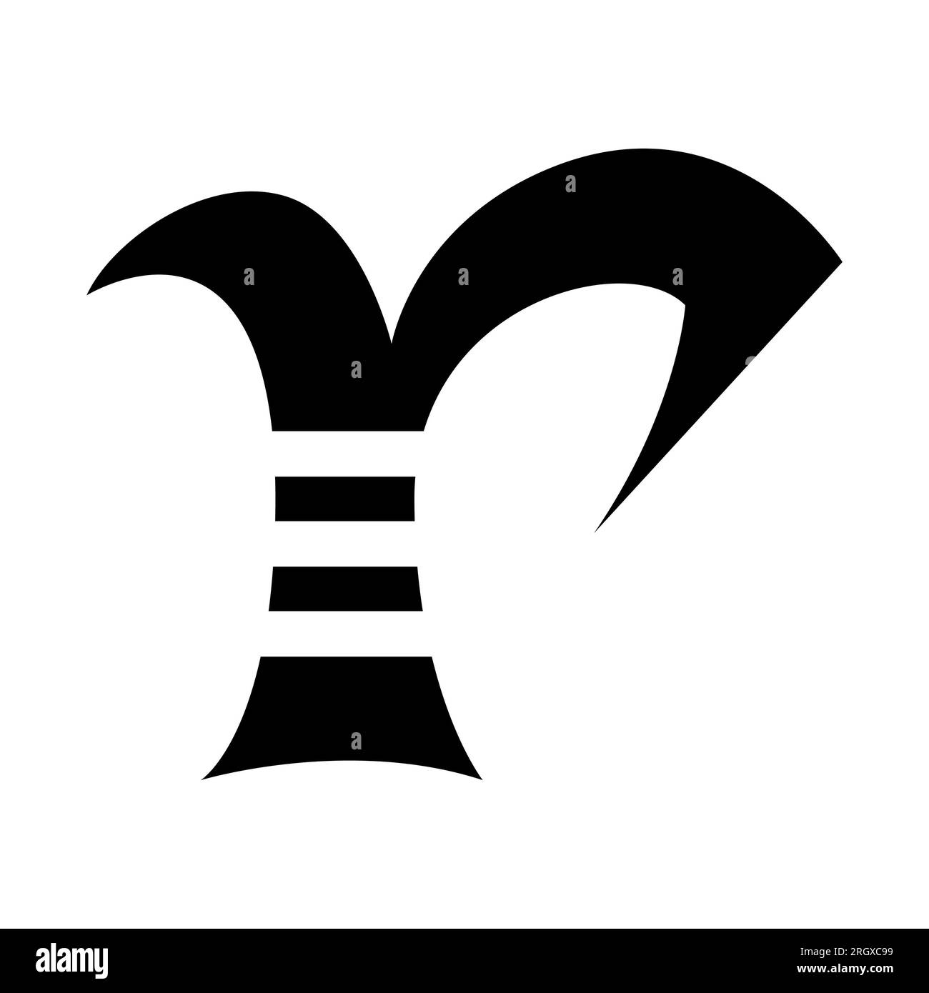 Black Striped Letter R Icon on a White Background Stock Photo - Alamy