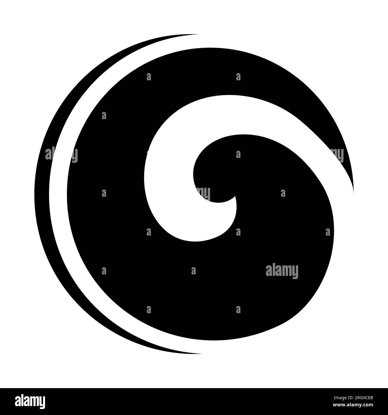 Black Whirl Shaped Letter O Icon on a White Background Stock Photo - Alamy