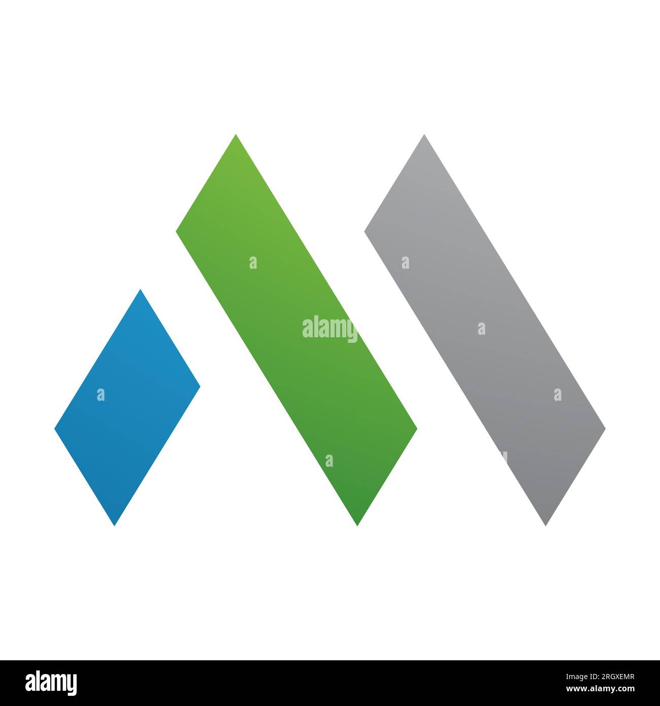 Green and Blue Letter M Icon with Rectangles on a White Background ...