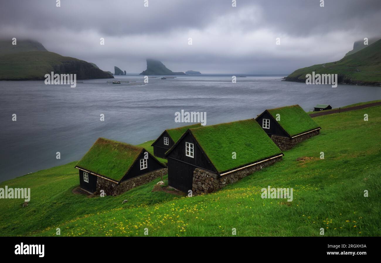 Village bour vagar island faroe hi-res stock photography and images - Alamy