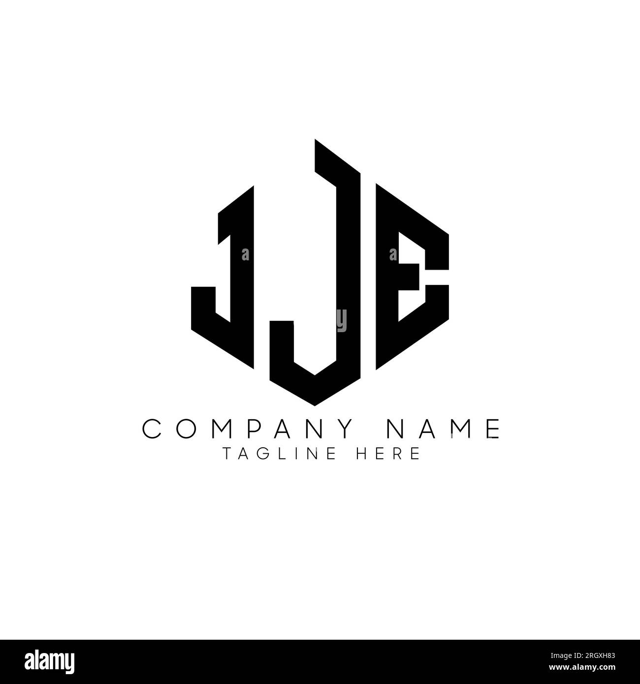 JJE letter logo design with polygon shape. JJE polygon and cube shape ...