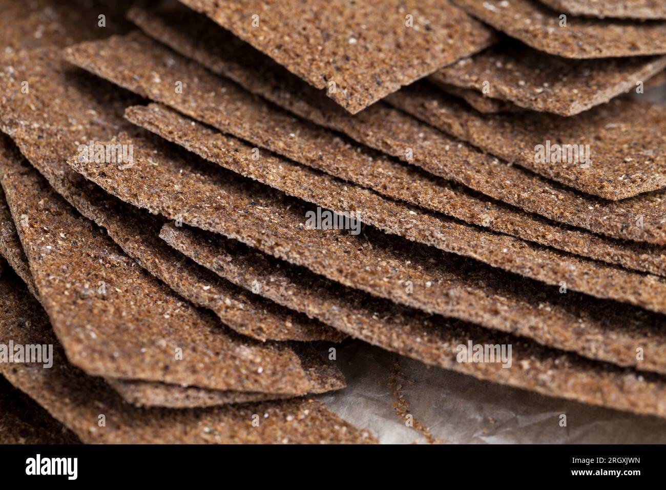 crispy rye bread, healthy foods made from rye flour, thin and crispy ...
