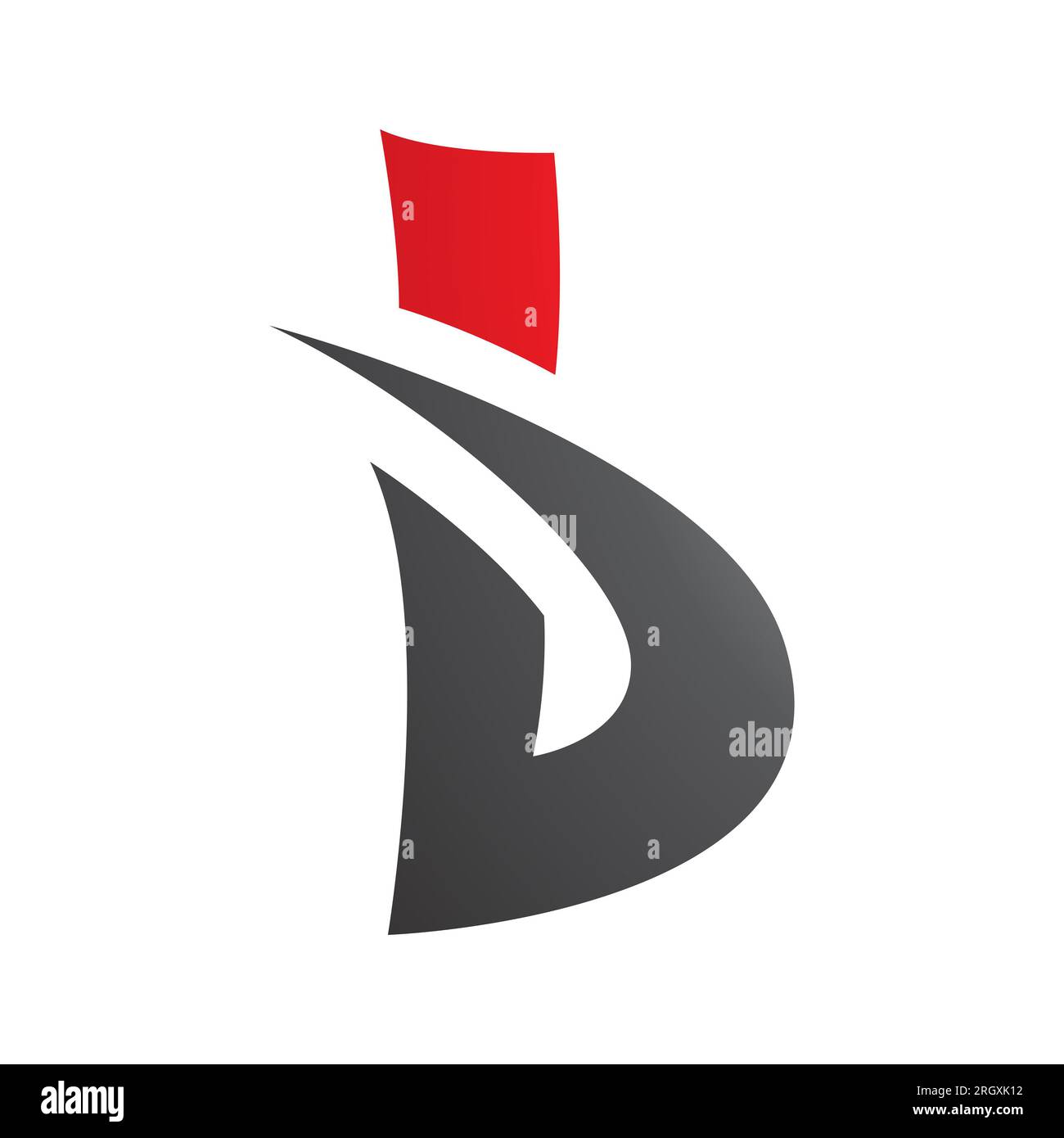 Red and Black Bold Spiky Letter B Icon on a White Background Stock ...