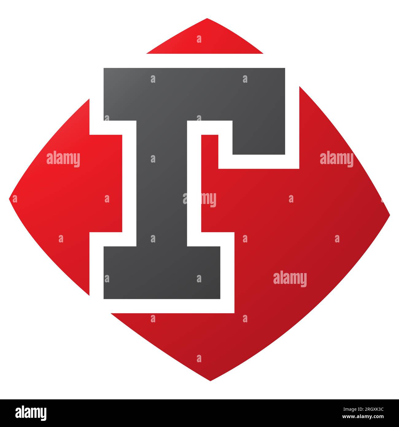 Red and Black Bulged Square Shaped Letter R Icon on a White Background ...