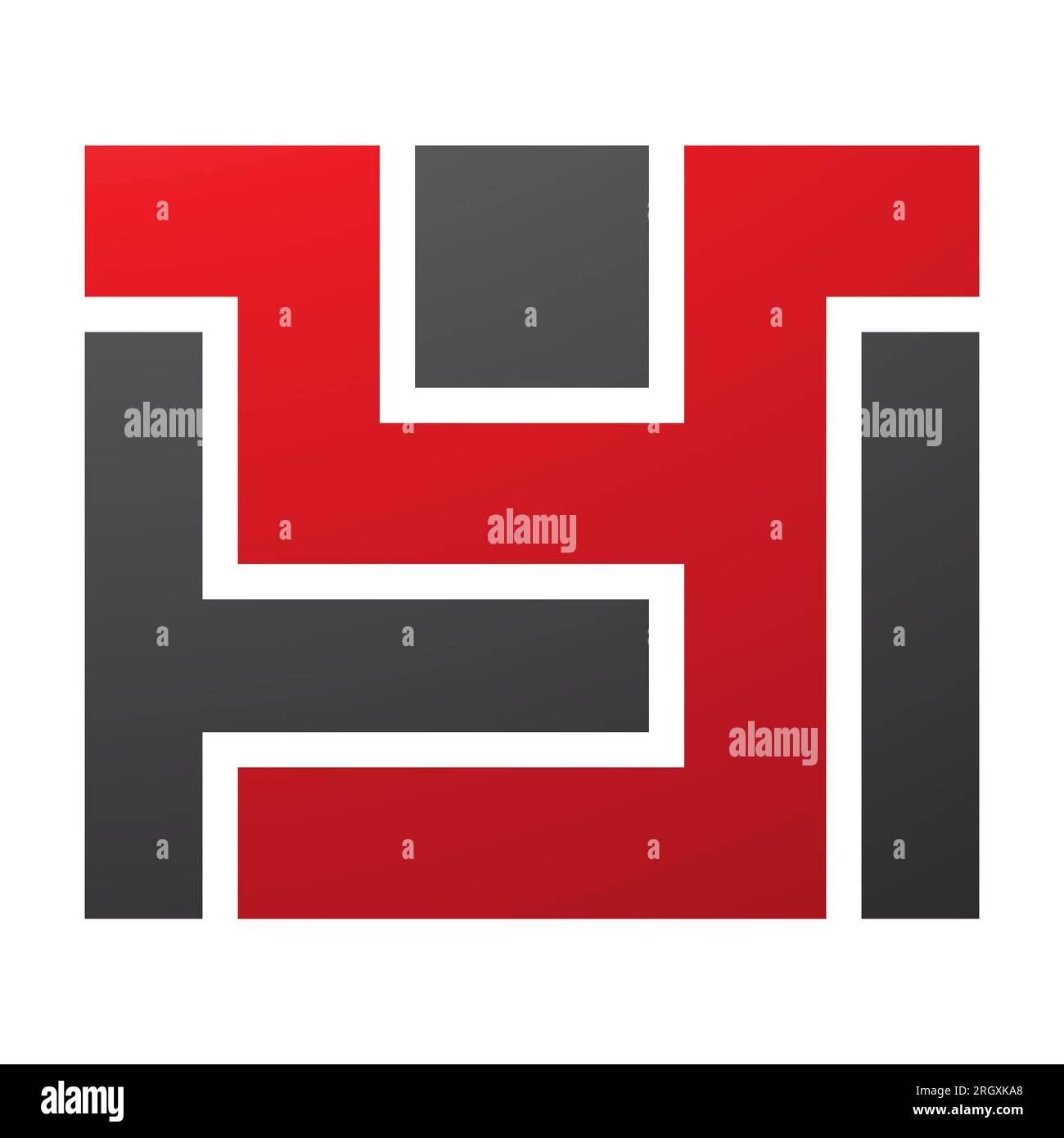 Red and Black Rectangle Shaped Letter Y Icon on a White Background ...