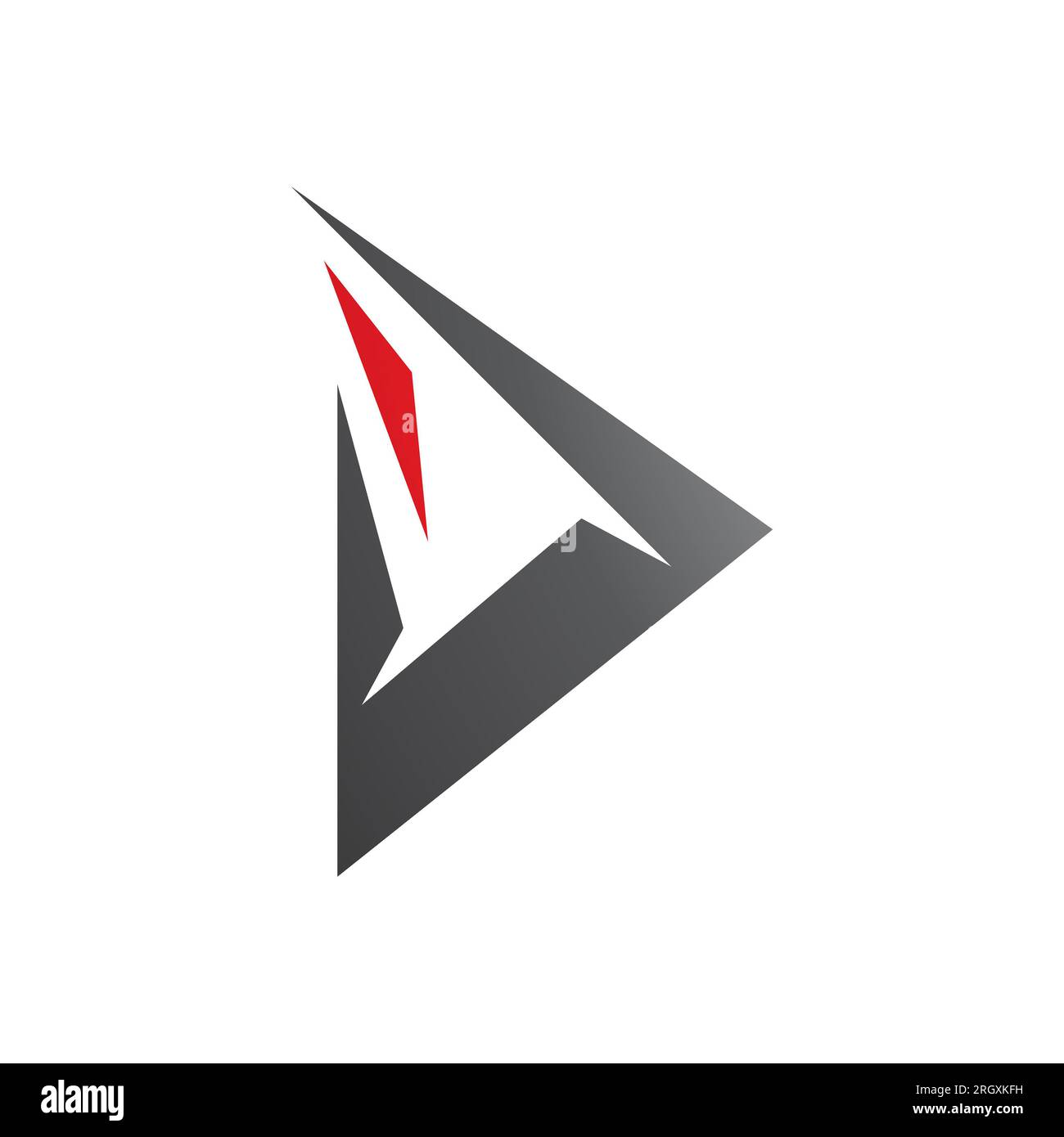 Red and Black Spiky Triangular Letter D Icon on a White Background ...