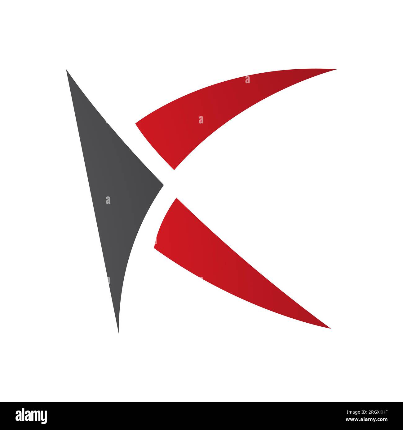 Red and Black Spiky Letter K Icon on a White Background Stock Photo - Alamy