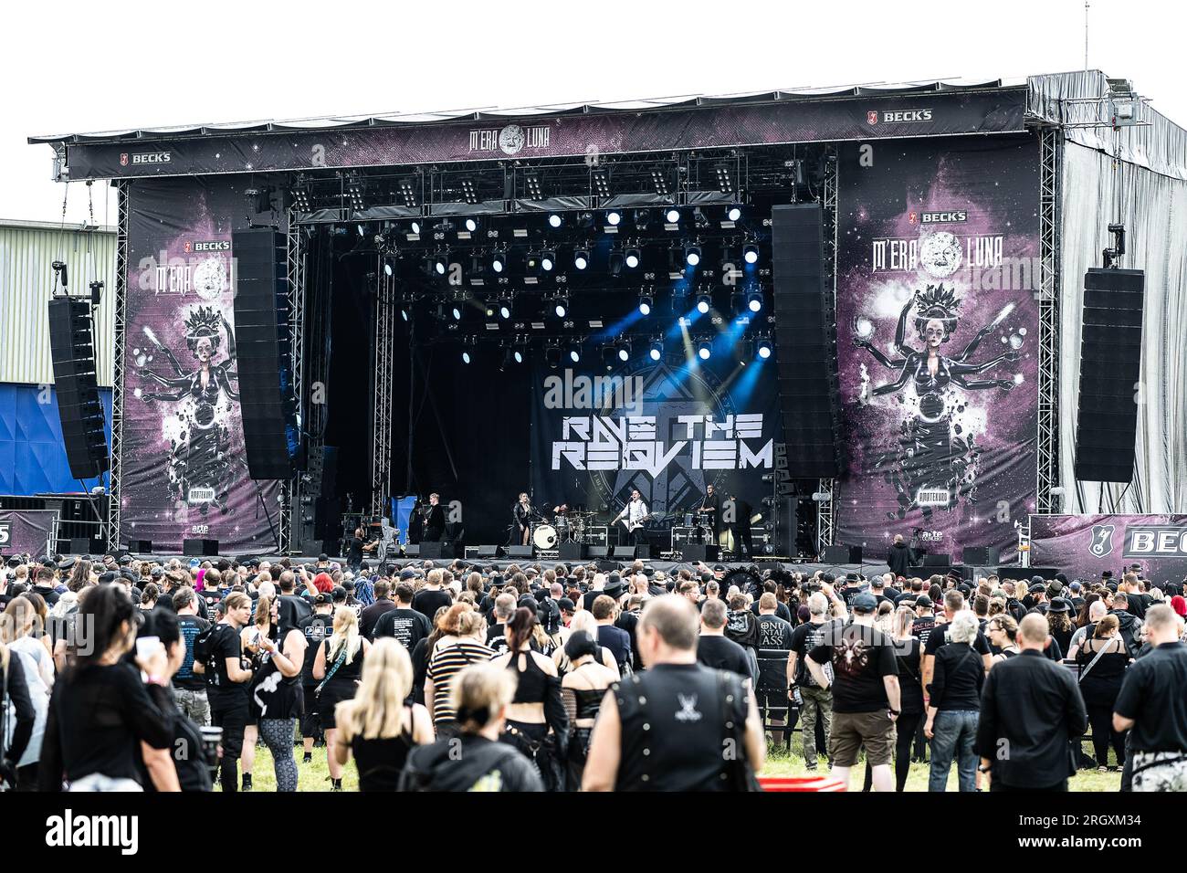 Hildesheim, Germany. 12th Aug, 2023. The band "Rave the Requiem" plays ...