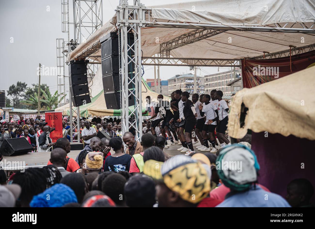 Nairobi, Kenya. 11th Aug, 2023. People watch performances during a ...