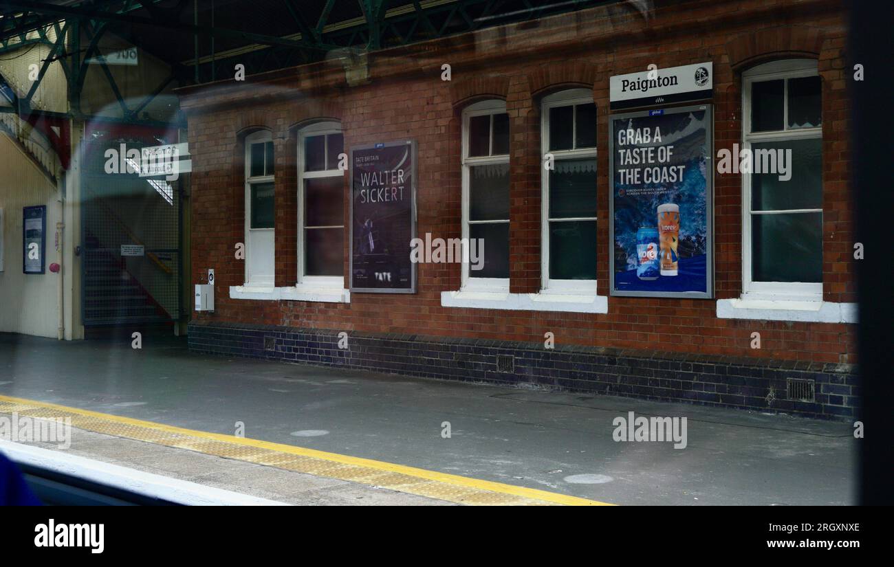 Dawlish train station with the line running right along the coast, also ...