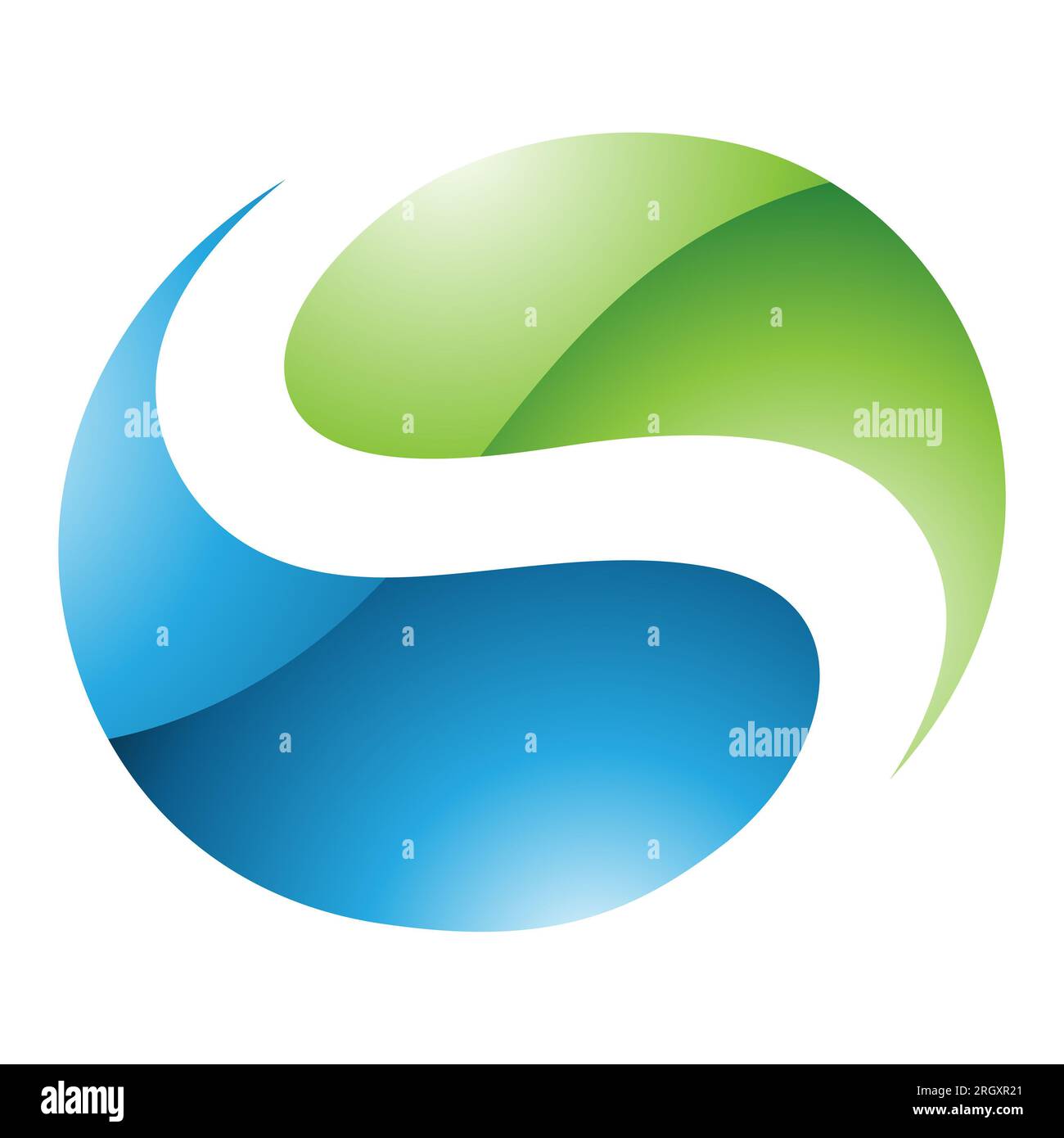 Glossy Green Icons With Letters