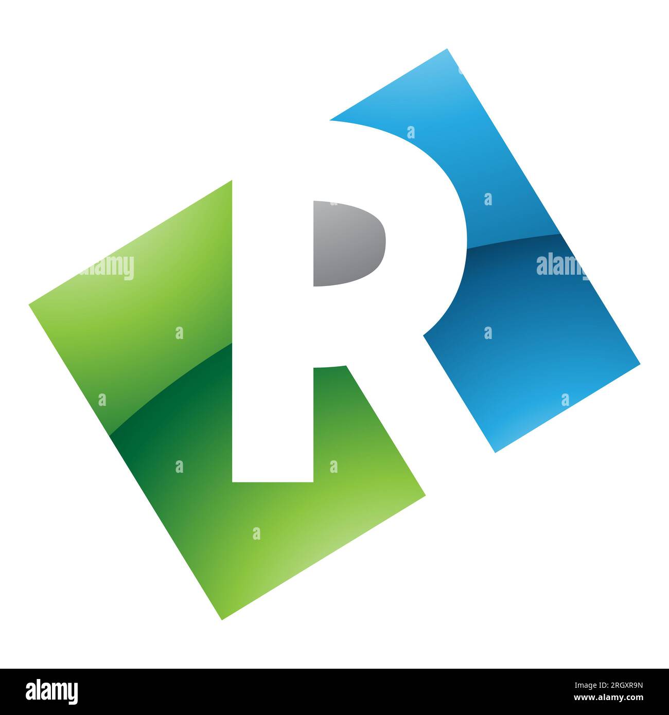 Glossy Blue Rectangle