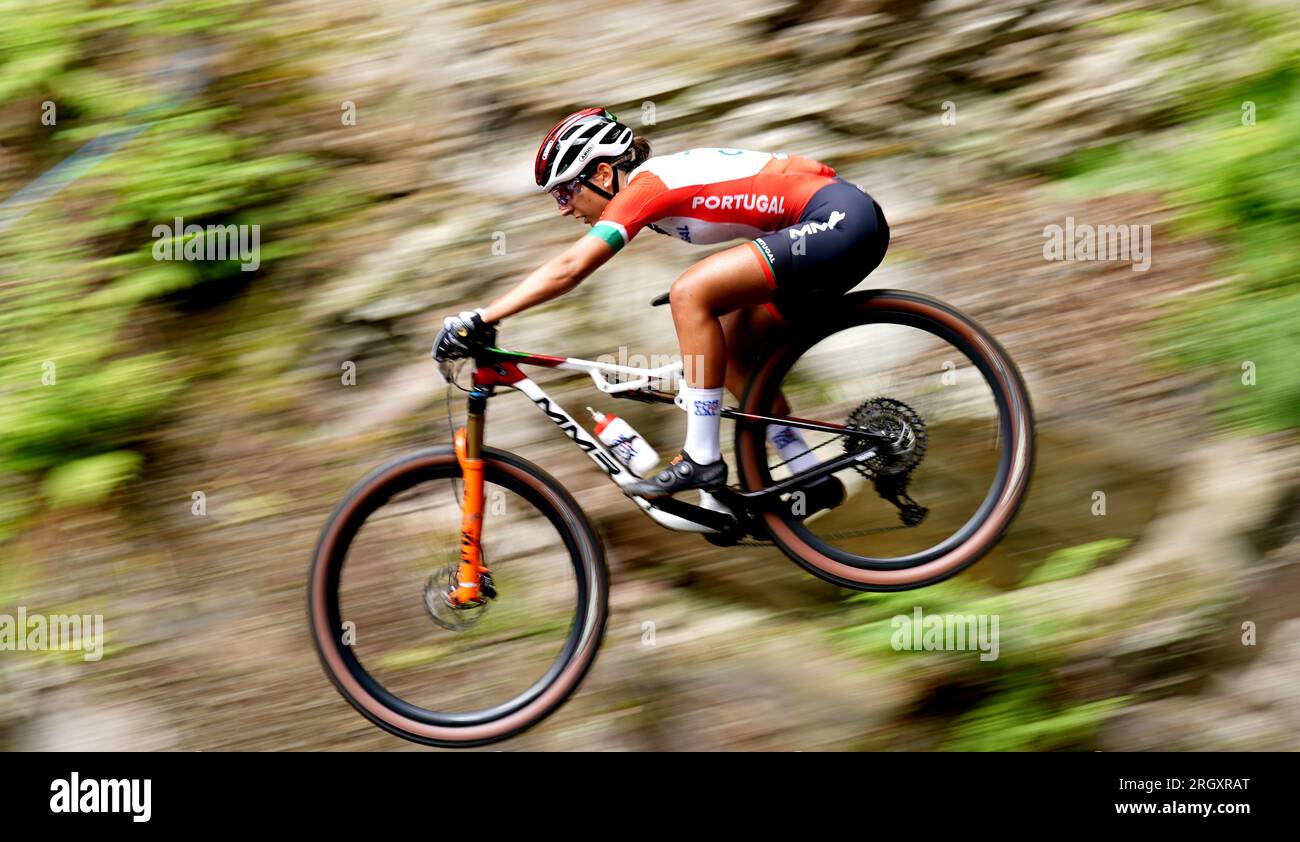 Portugal's Raquel Queiros rides in the women's elite cross-country ...