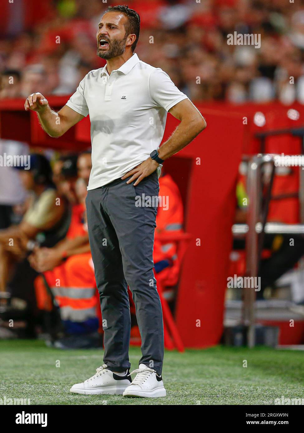 Sevilla, Spain. 11th Aug, 2023. Valencia CF head coach Ruben Baraja ...