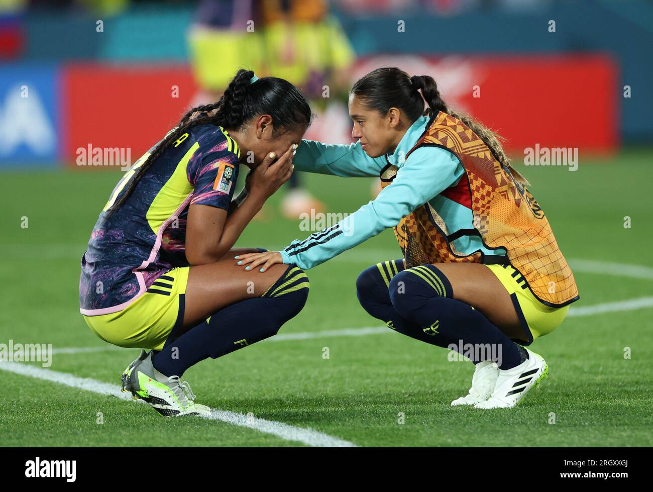 Colombia's Daniela Arias (left) appears dejected after the FIFA Women's ...
