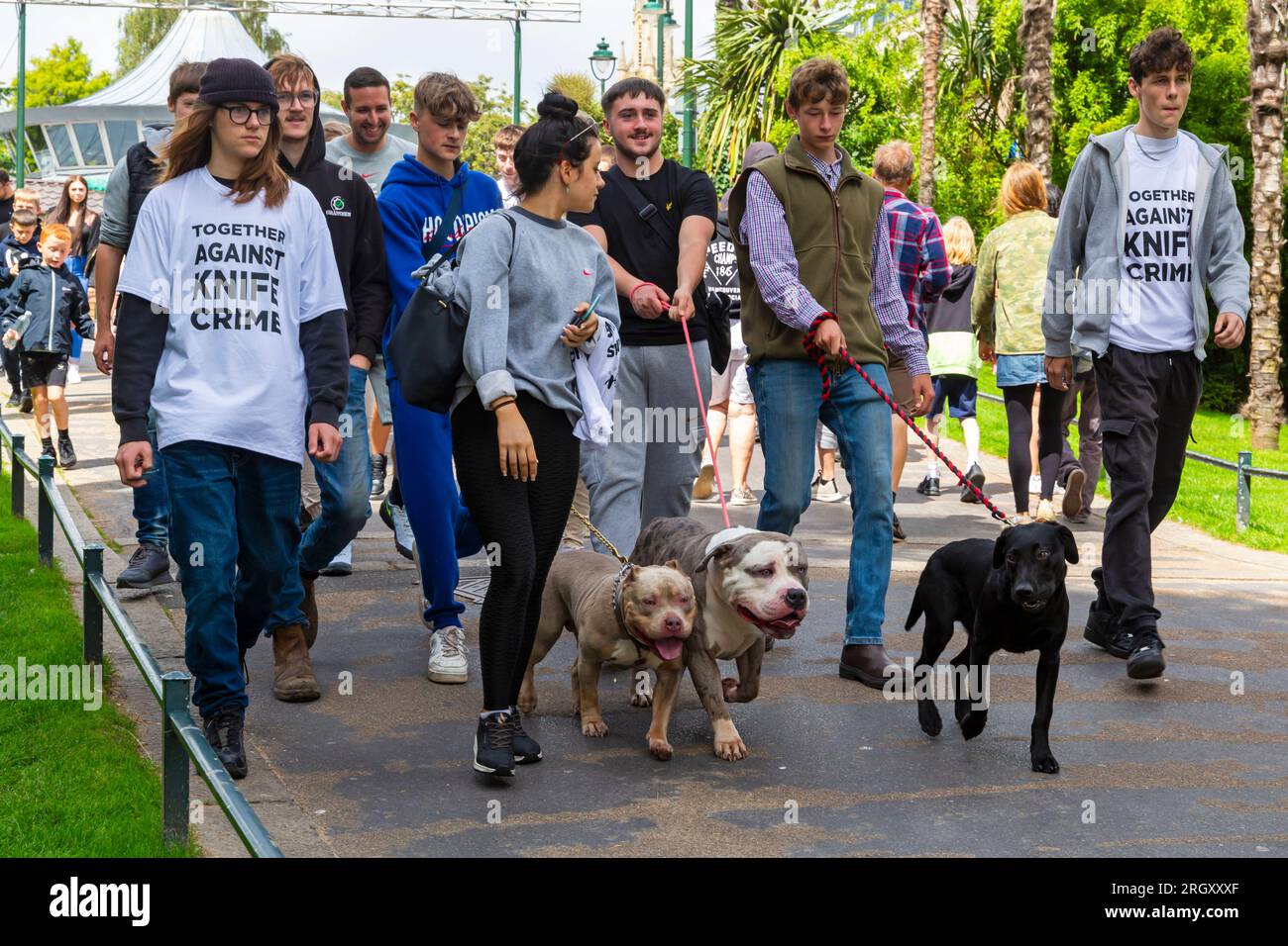 Bournemouth, Dorset, UK.12th August 2023. A march against knife crime ...