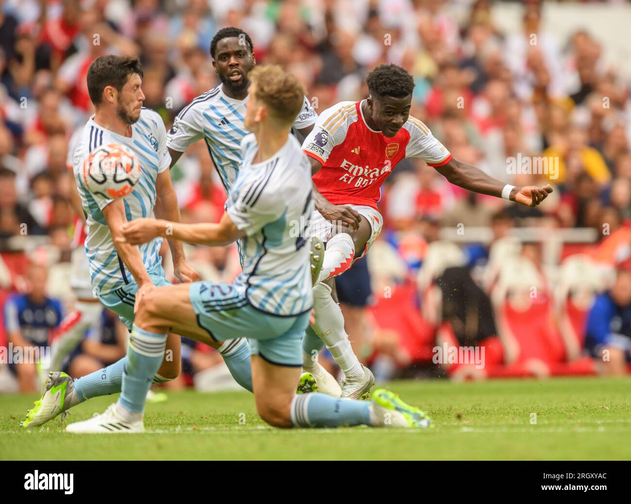 Arsenal v nottingham forest premier league emirates stadium hi-res ...