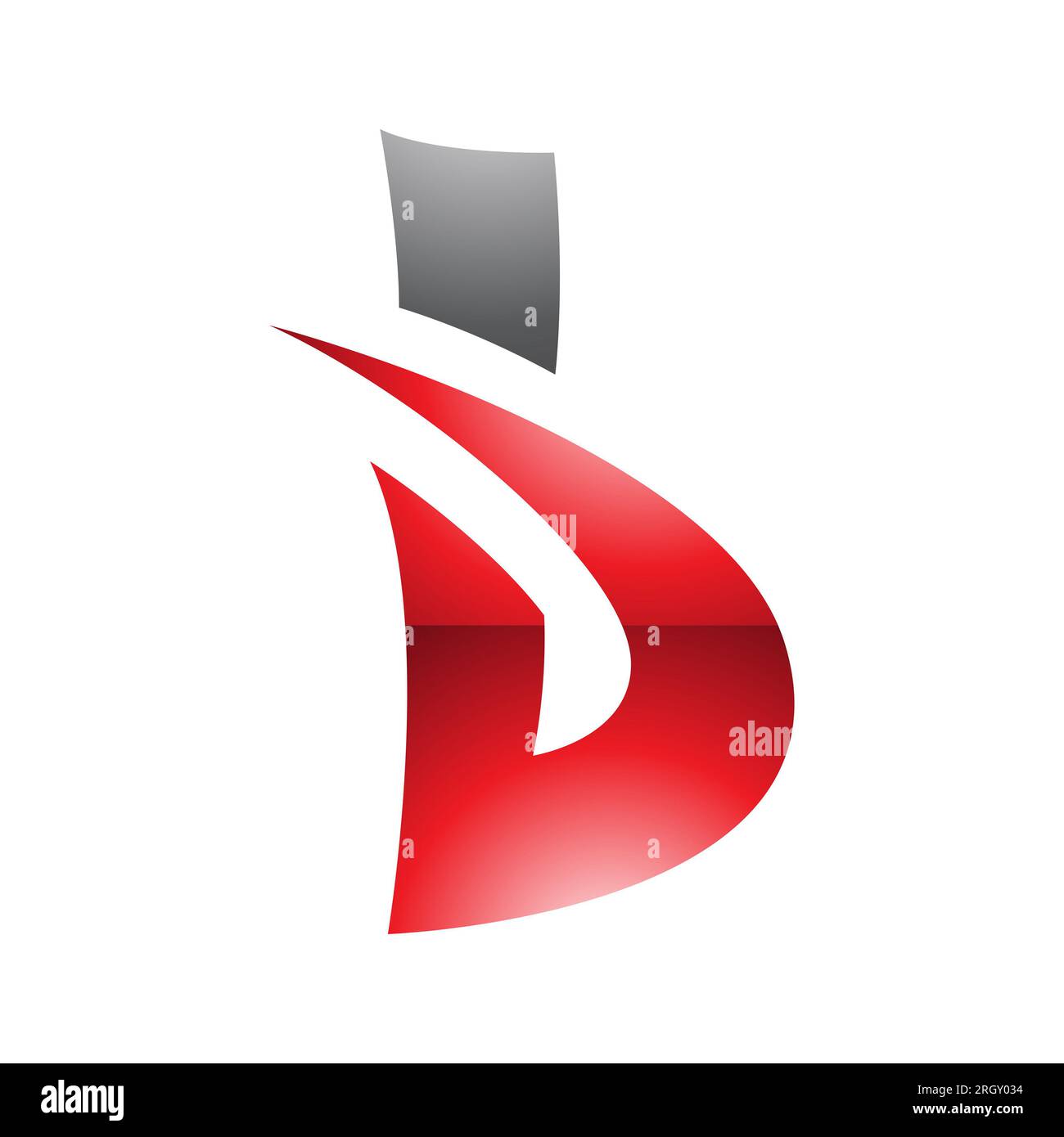 Red and Black Glossy Bold Spiky Letter B Icon on a White Background ...
