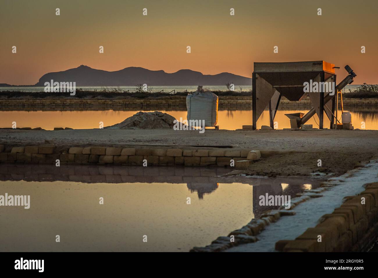 Trapani, Italy - august 3 2023 - Trapani salt pans Stock Photo - Alamy