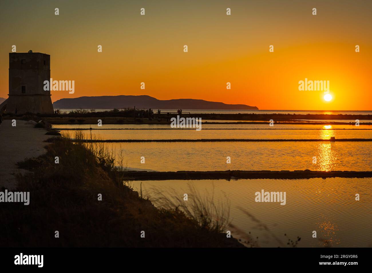 Trapani, Italy - august 3 2023 - Trapani salt pans Stock Photo - Alamy