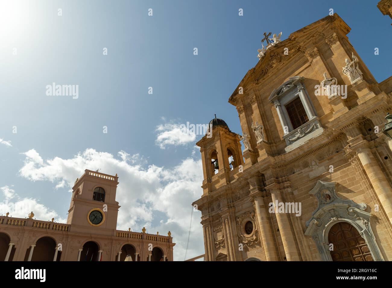 Marsala, Italy - august 5 2023 - The mother church, cathedral of ...