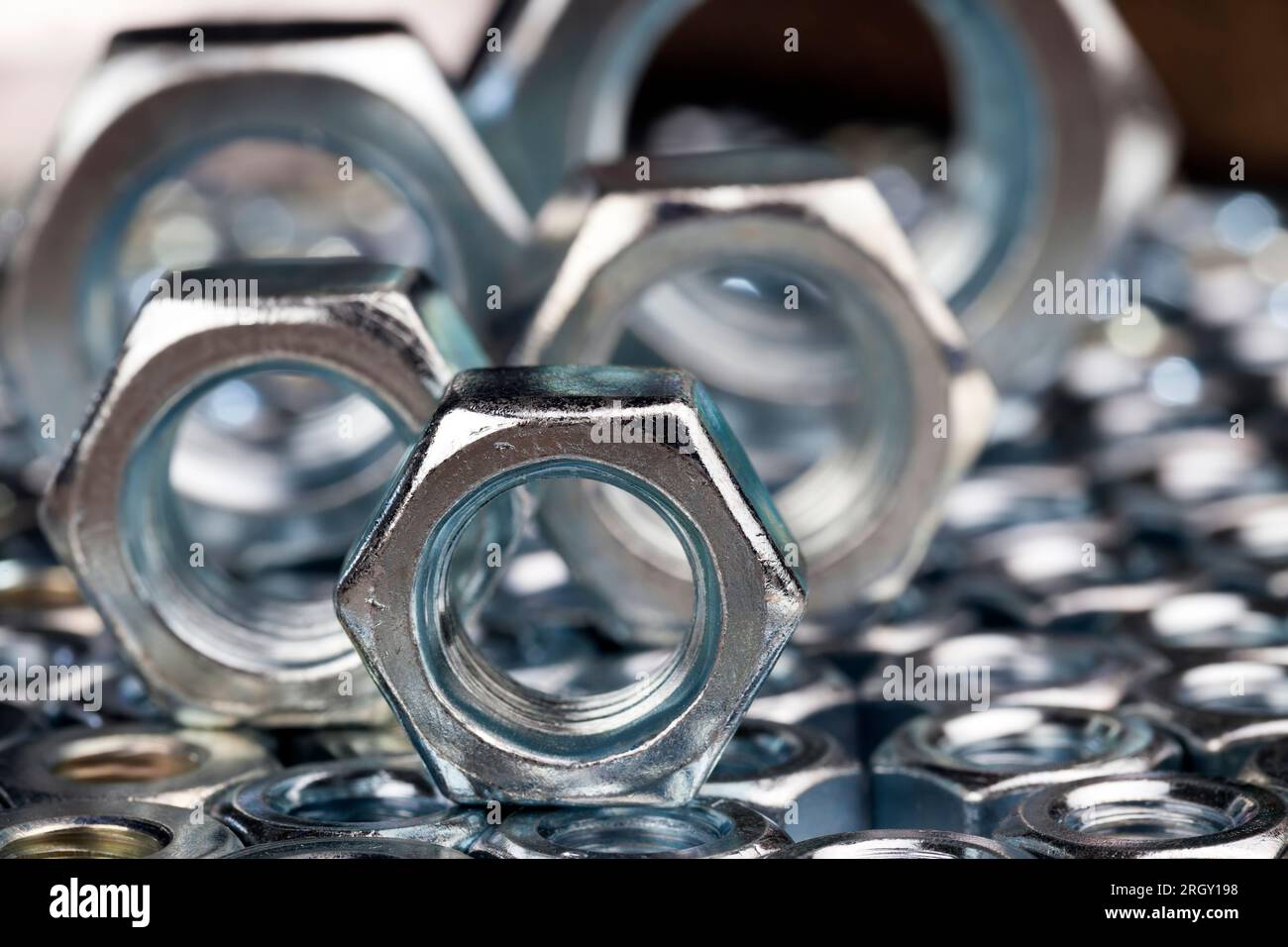 metal steel nuts for installation work , the nut-to-bolt fastening ...