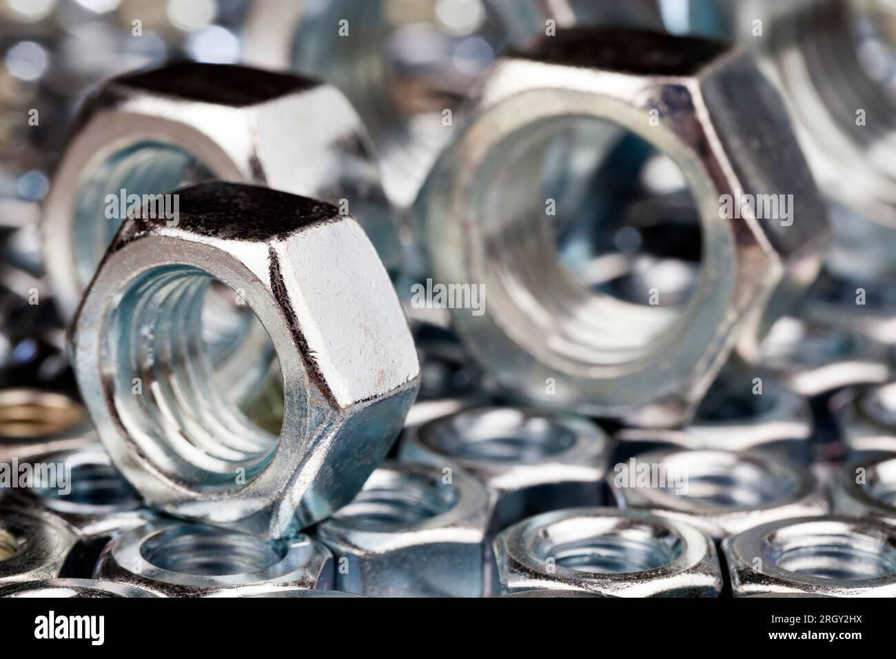 metal steel nuts for installation work , the nut-to-bolt fastening ...