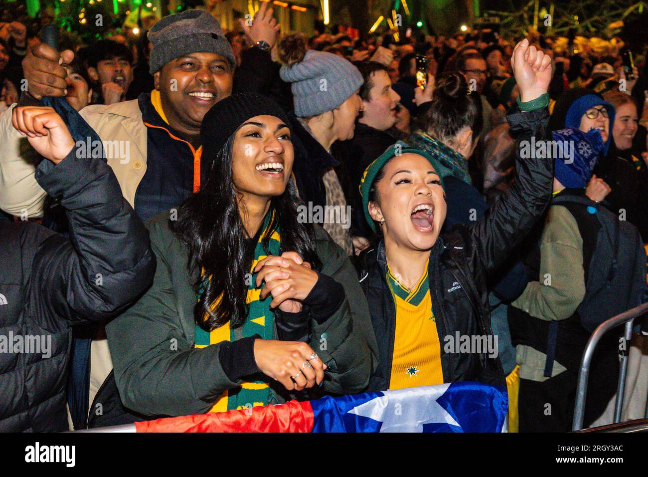 Melbourne, Victoria, Australia. 12th Aug, 2023. Australian supporters ...