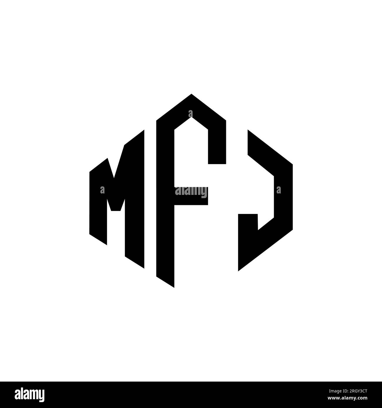 MFJ letter logo design with polygon shape. MFJ polygon and cube shape ...