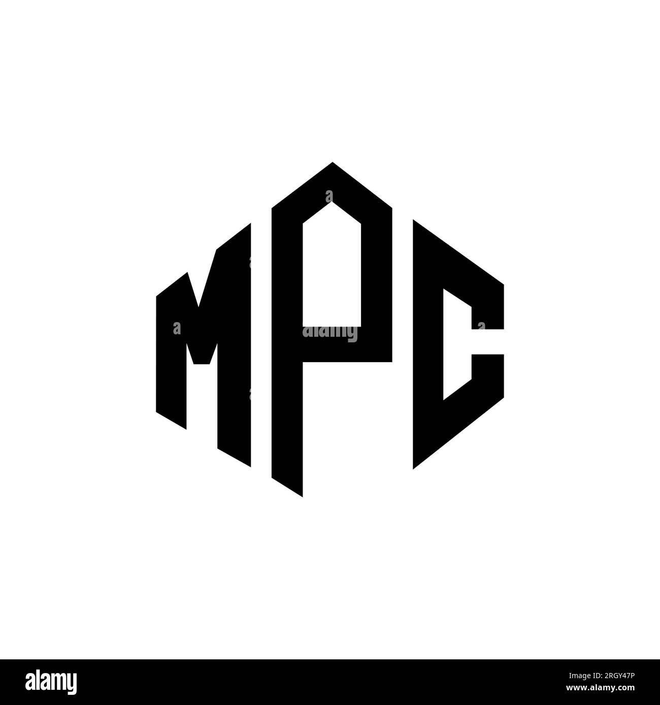 MPC letter logo design with polygon shape. MPC polygon and cube shape ...