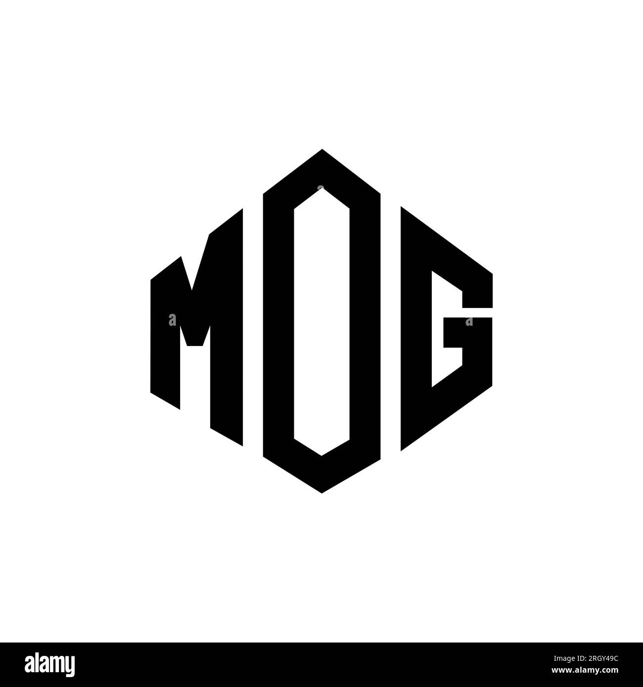 MOG letter logo design with polygon shape. MOG polygon and cube shape ...